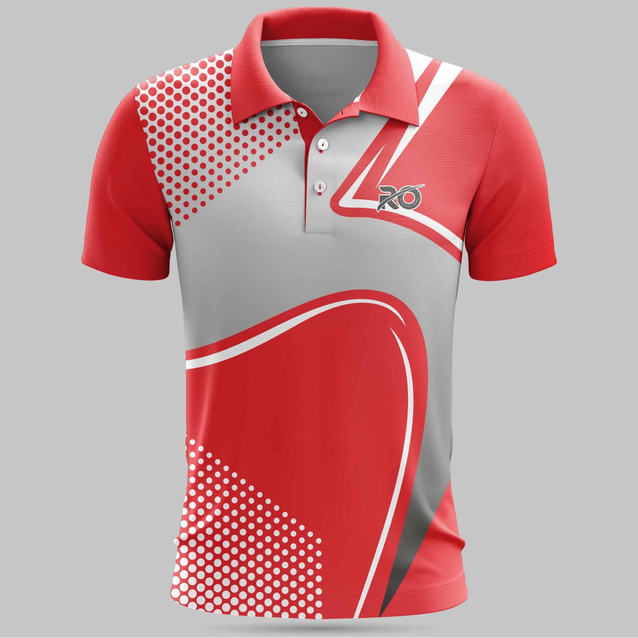 Ro Cricket Jersey Red Grey - RO International
