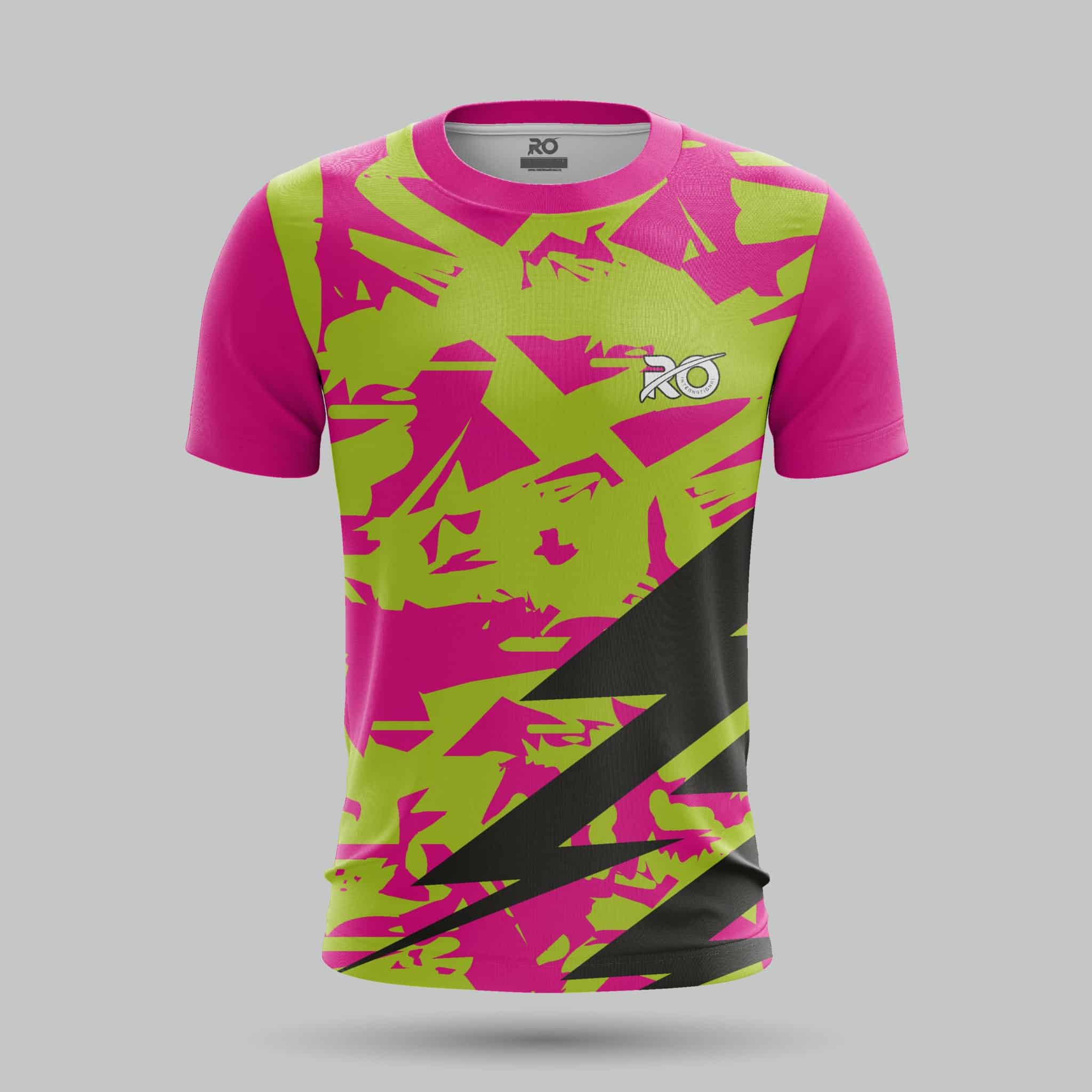 Ro Cricket Jersey Yellow Pink - RO International
