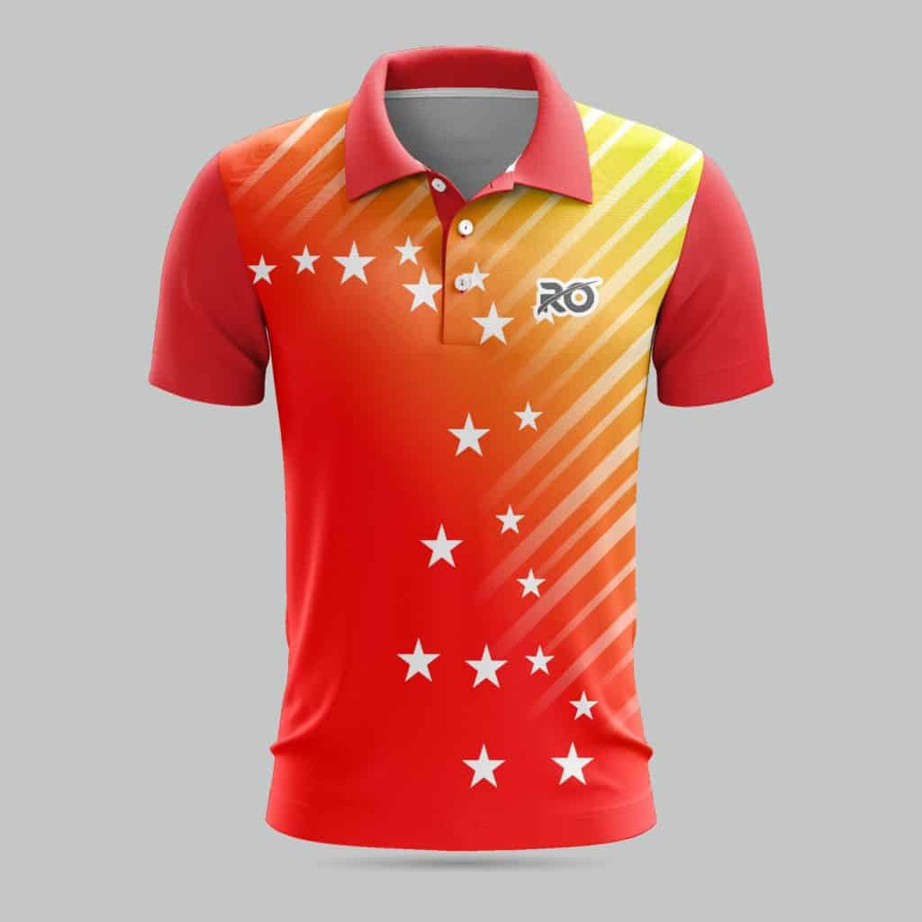 Ro Badminton Jersey Red Yellow - RO International