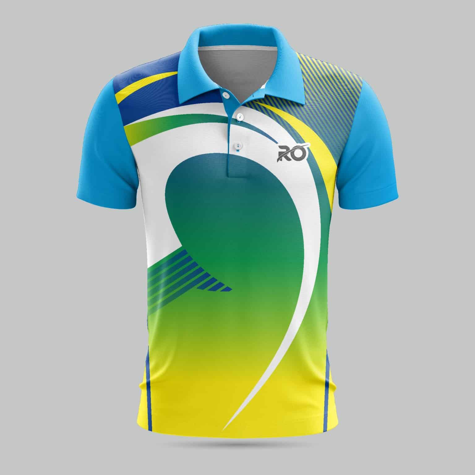 Ro Badminton Jersey Green Blue - RO International
