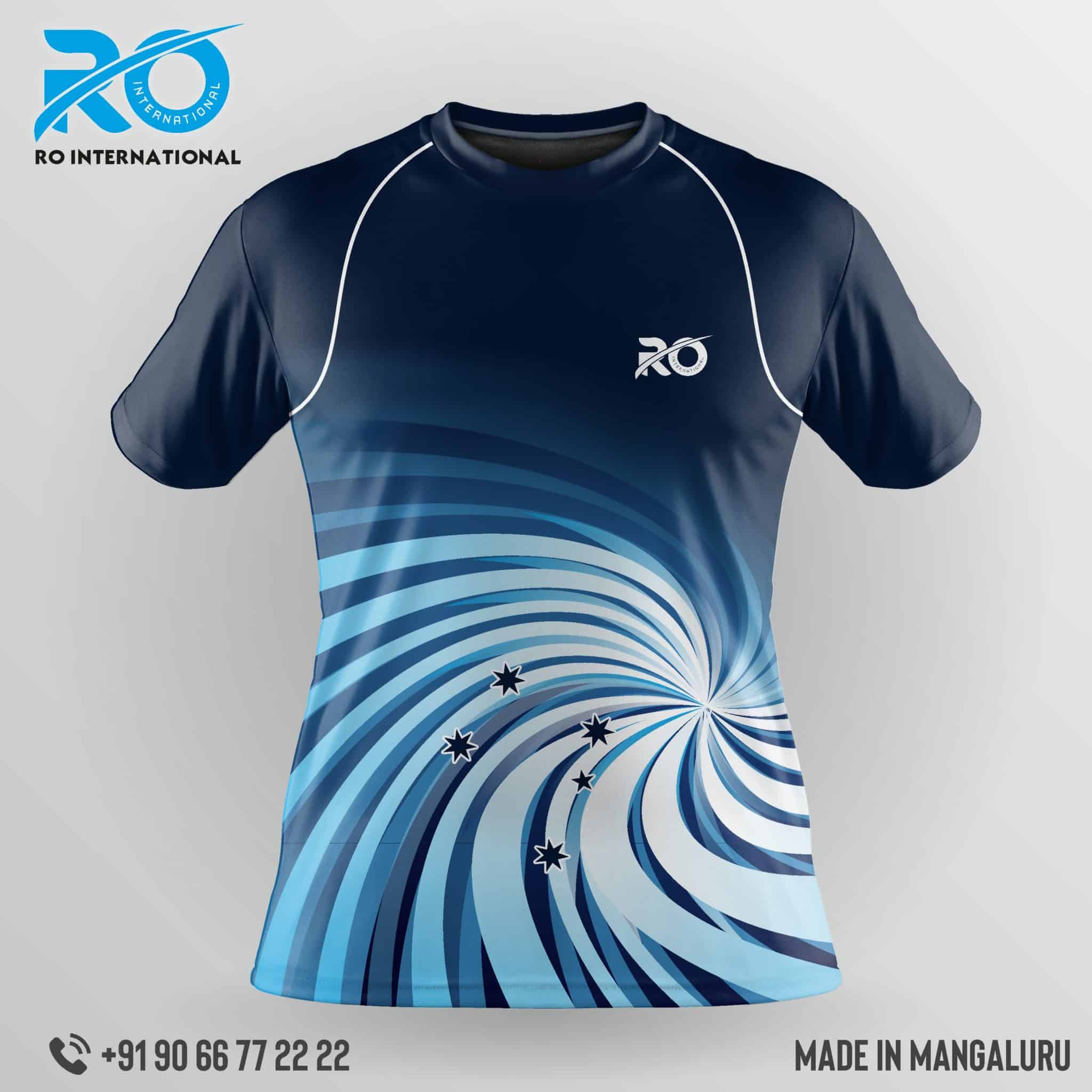 Ro FS Sublimation Jersey Navy Blue Sky Blue - RO International