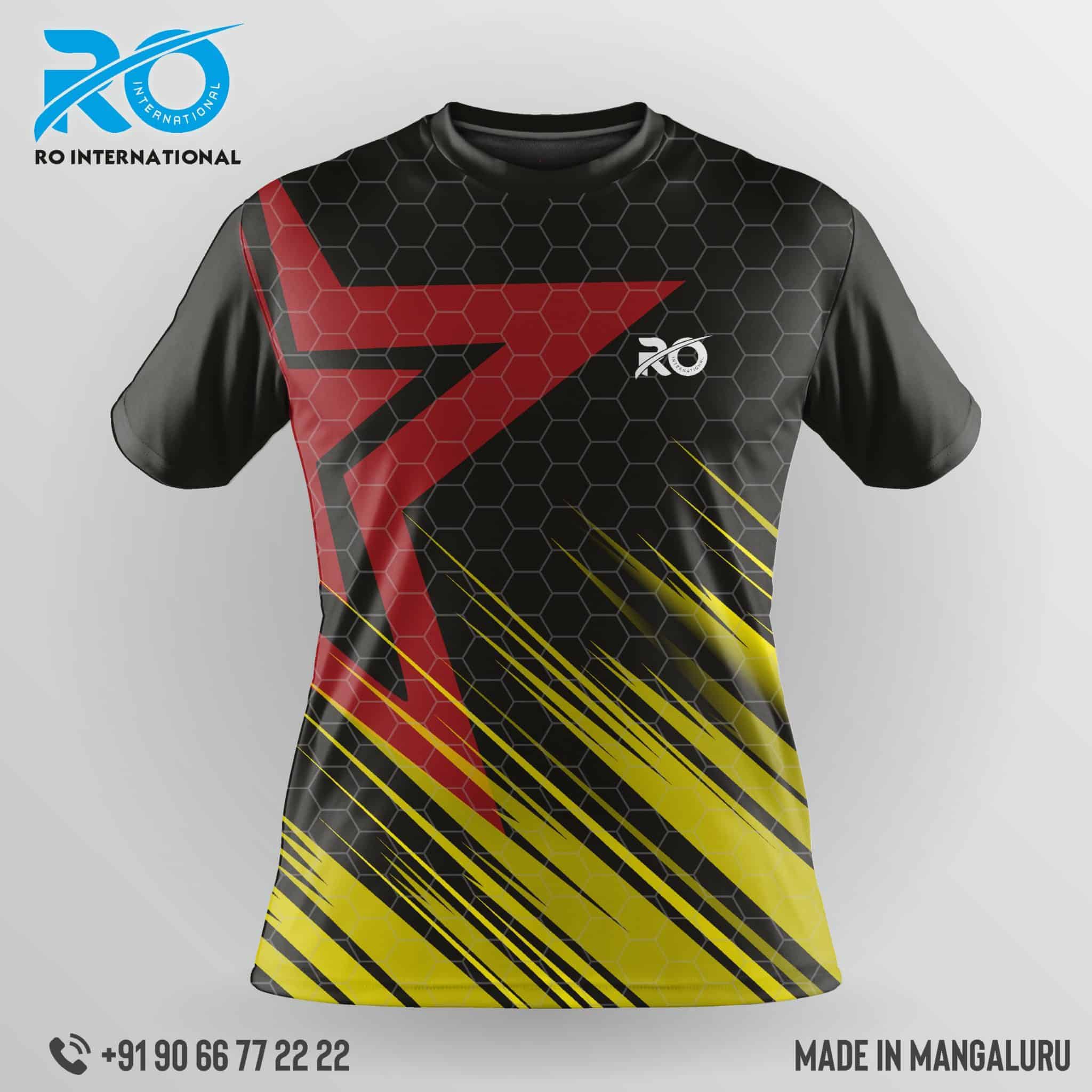 Ro FS Sublimation Jersey Black Yellow Red - RO International