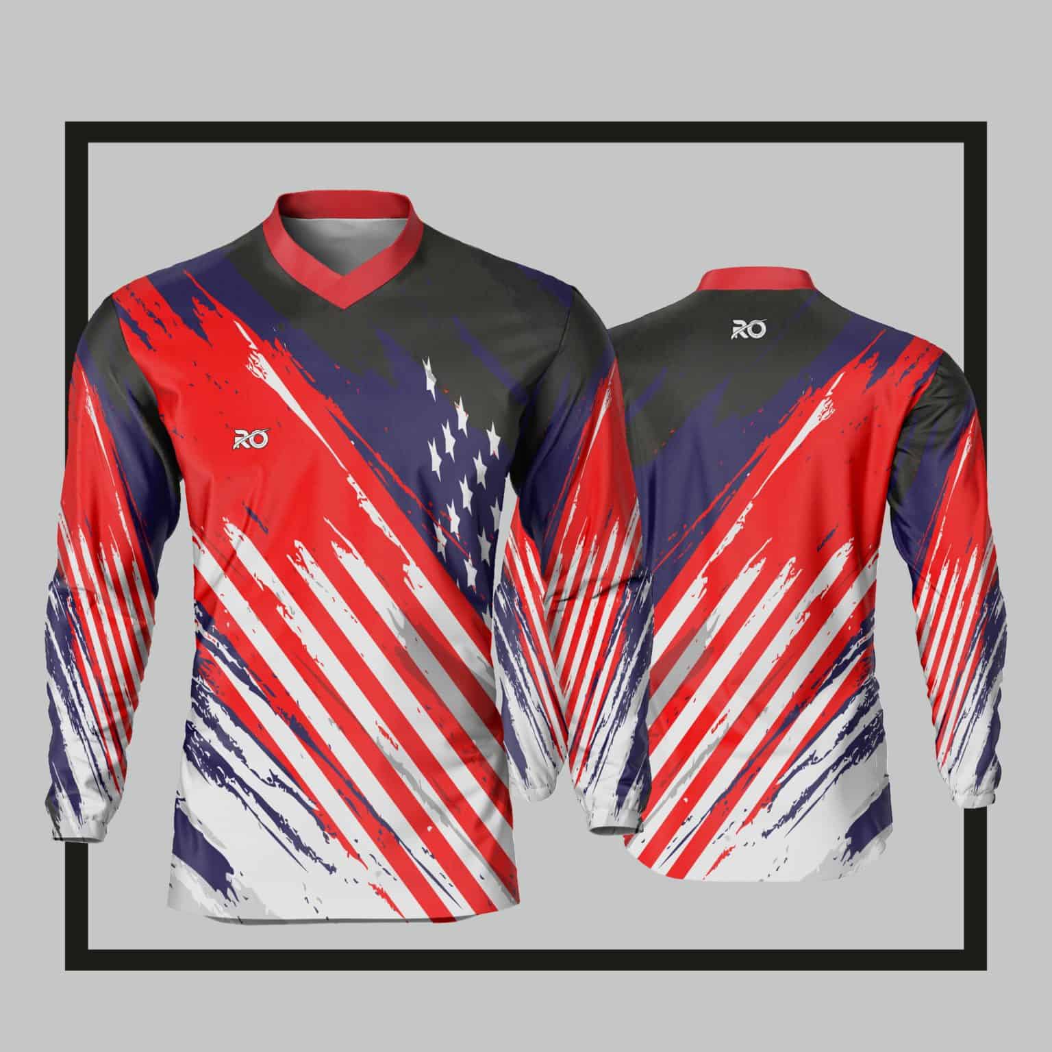 Ro Cricket Jersey Pink Blue - RO International