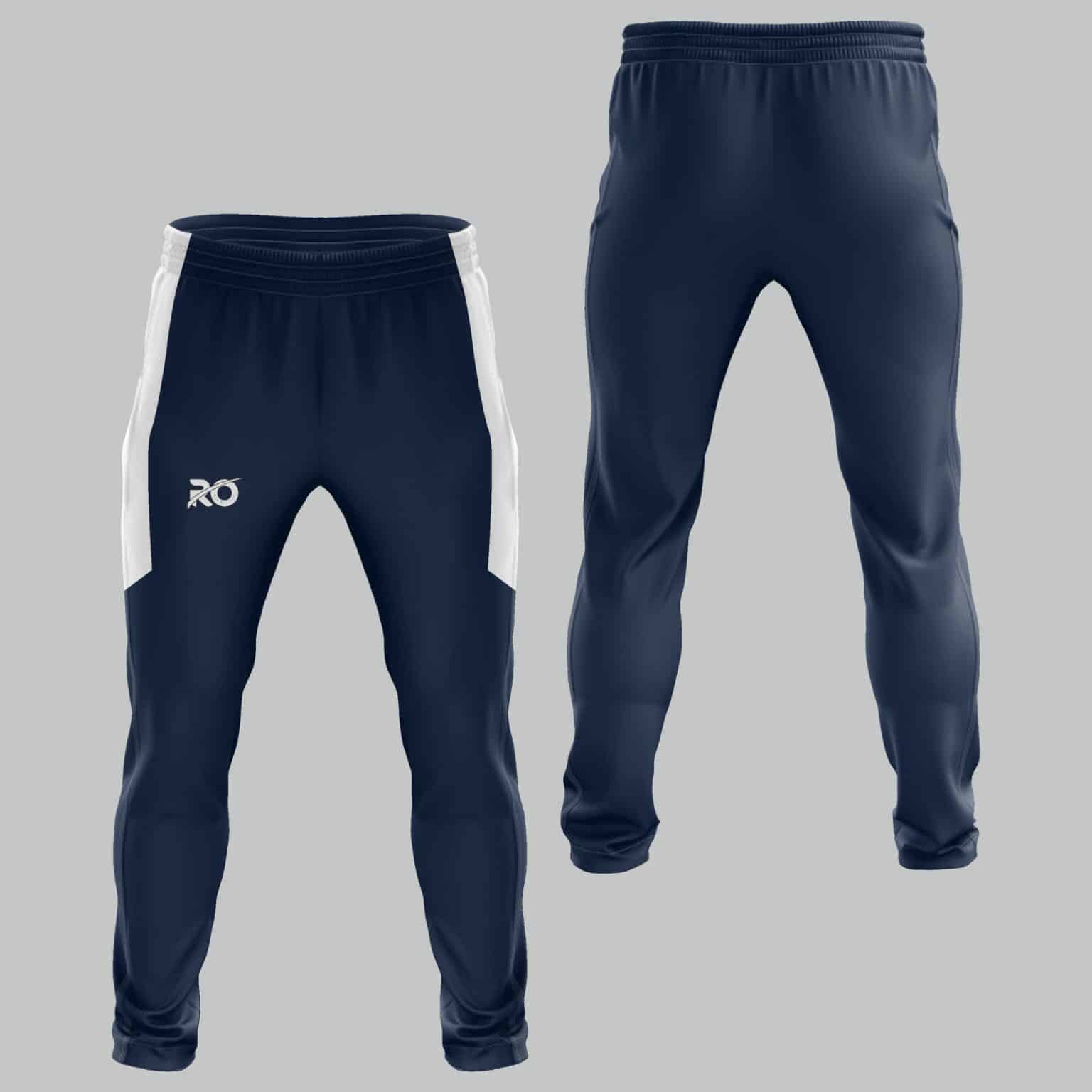Ro Sports Track Pant Navy Blue White - RO International