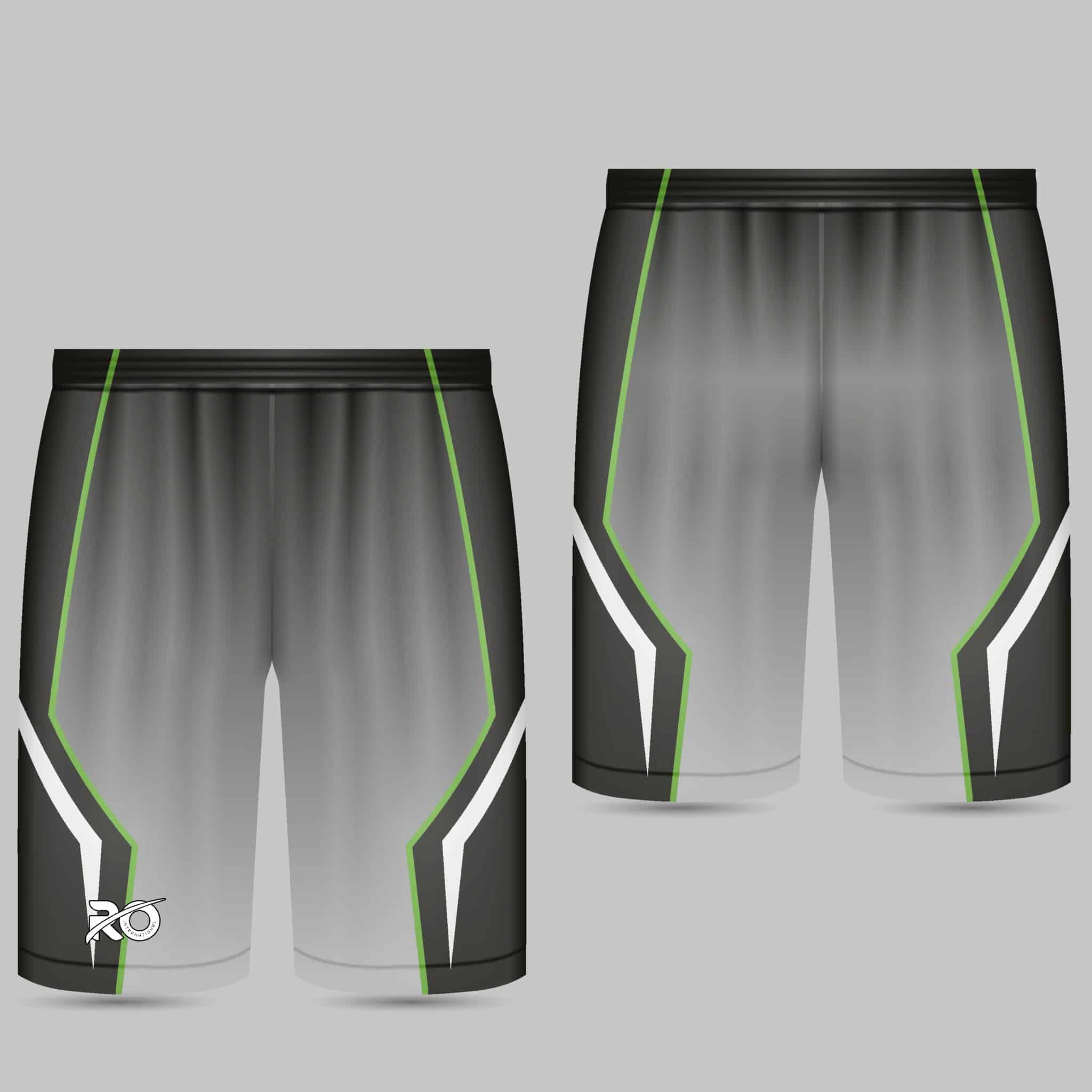 Ro Sports Sublimation Shorts Black Orange White - RO International