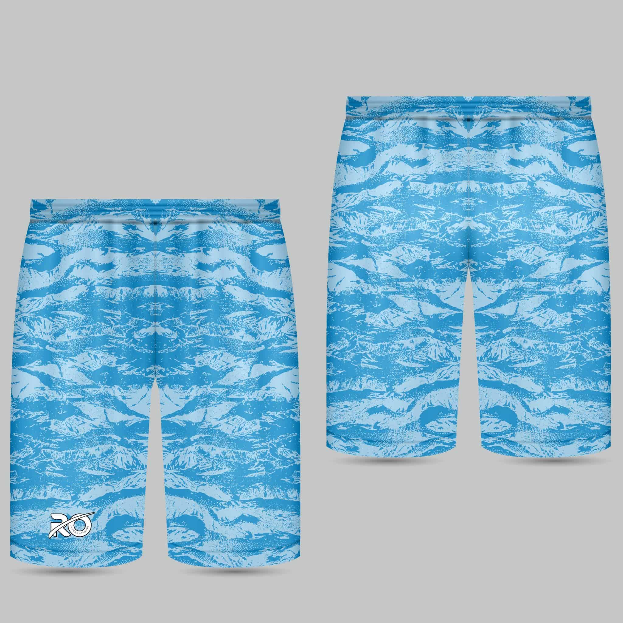 Ro Sports Sublimation Shorts Blue Black - RO International