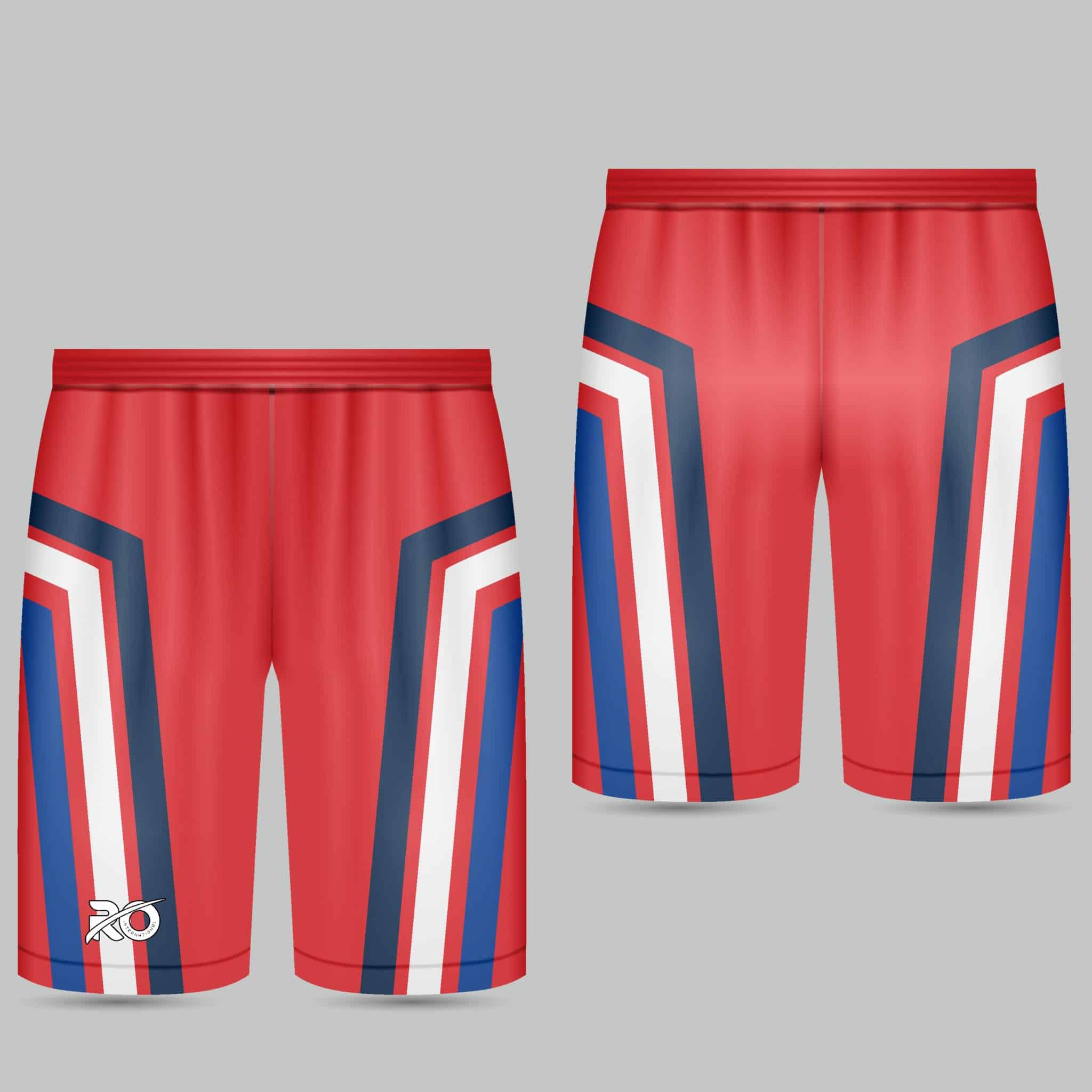 Ro Sports Sublimation Shorts White Black - RO International