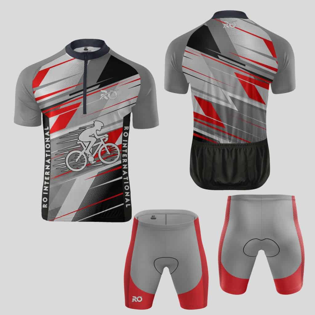 Ro Cycling Wear Black Grey Red - RO International
